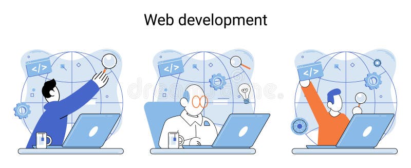 Web Development Coding And Programming Creation Digital Software Mobile Desktop Platforms