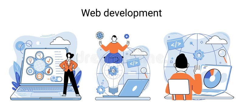 Web Development Coding And Programming Creation Digital Software