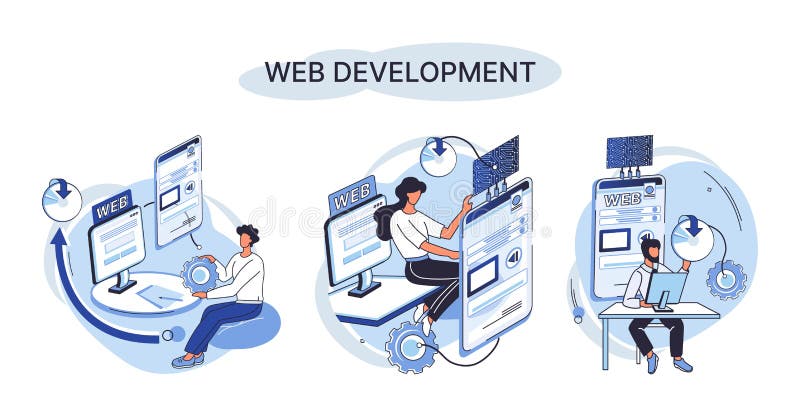 Web Development Coding And Programming Creation Digital Software Mobile Desktop Platforms