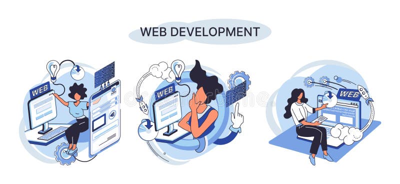 Web Development Coding And Programming Creation Digital Software Mobile Desktop Platforms