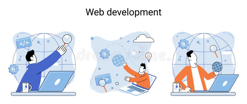 Web Development Coding And Programming Creation Digital Software Mobile Desktop Platforms