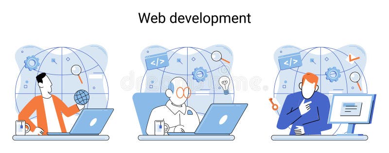 Web Development, Coding and Programming. Creation Digital Software ...