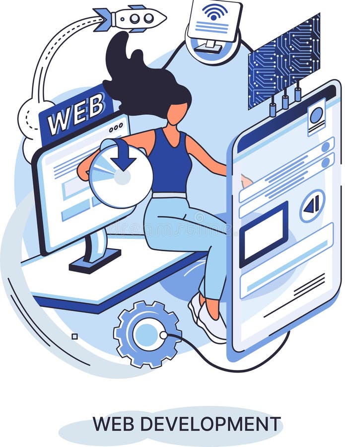 Web Development Coding And Programming Creation Digital Software Mobile Desktop Platforms