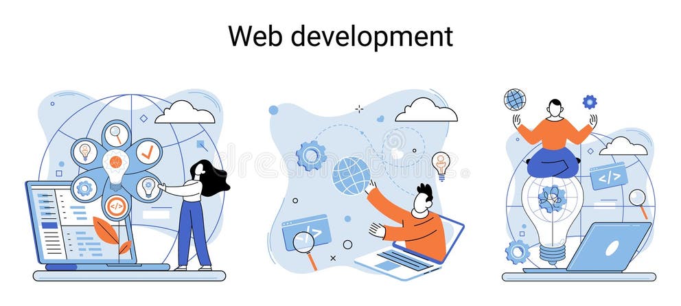 Web Development, Coding and Programming. Creation Digital Software ...