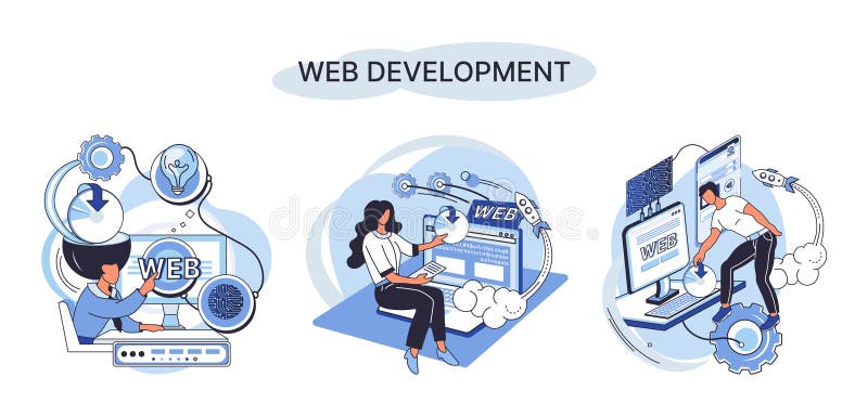 Web Development Coding And Programming Creation Digital Software Mobile Desktop Platforms