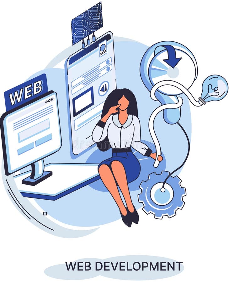 Web Development Coding And Programming Creation Digital Software Mobile Desktop Platforms