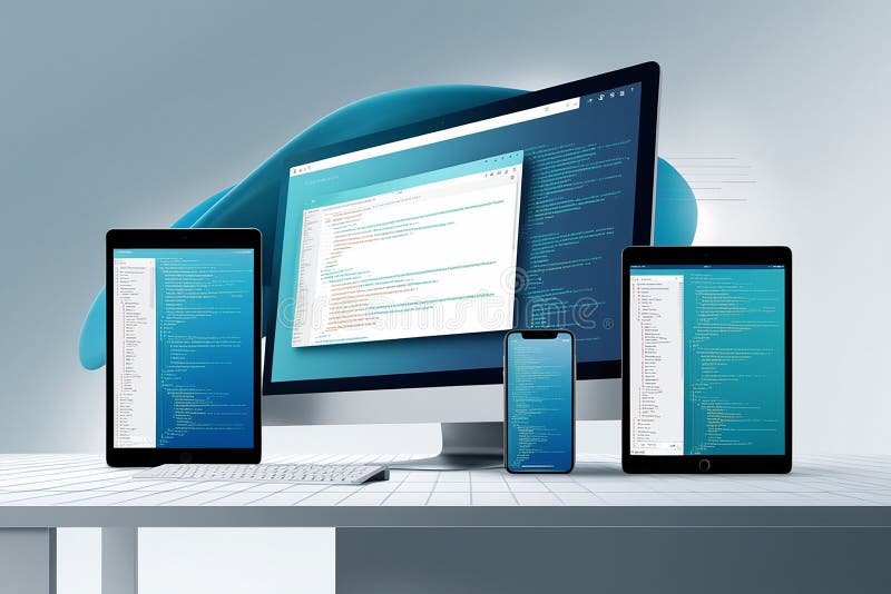Web Development Coding And Programming Responsive Layout Internet Site
