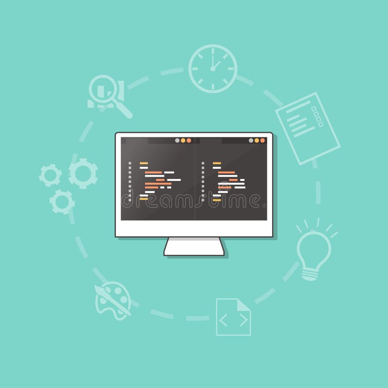 Algorithm Programming Concept Stock Vector Illustration Of Interface 6159