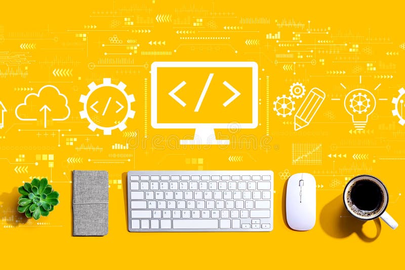 Web Development Concept with a Computer Keyboard Stock Photo - Image of computer, information ...