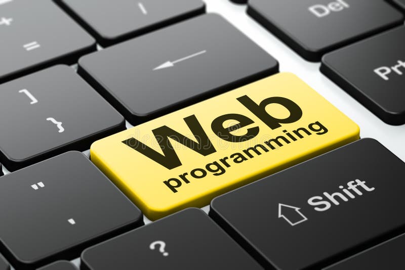 Web Development Concept: Web Programming on Computer Keyboard ...