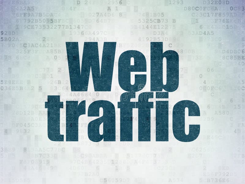 Web Development Concept: Web Traffic on Digital Data Paper Background ...