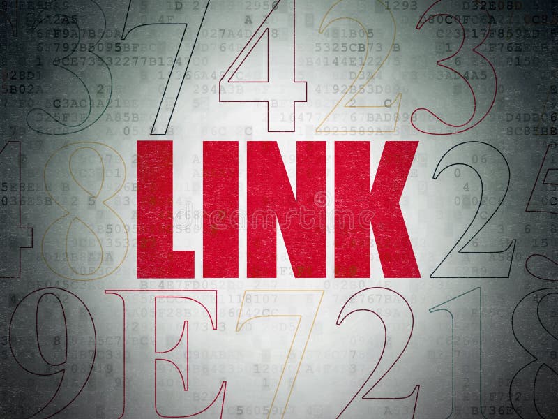 Web Development Concept: Link on Digital Data Paper Background Stock Illustration - Illustration ...
