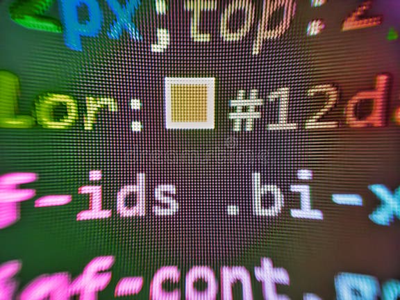 Web Development Concept. Program Code PHP HTML CSS of Site. Data ...
