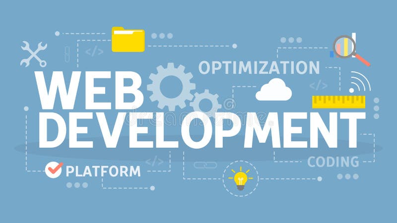 Web development concept. stock vector. Illustration of modern - 122527314