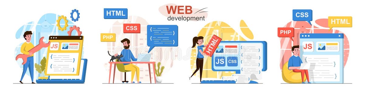 Programming Languages Pack Stock Illustrations – 50 Programming ...