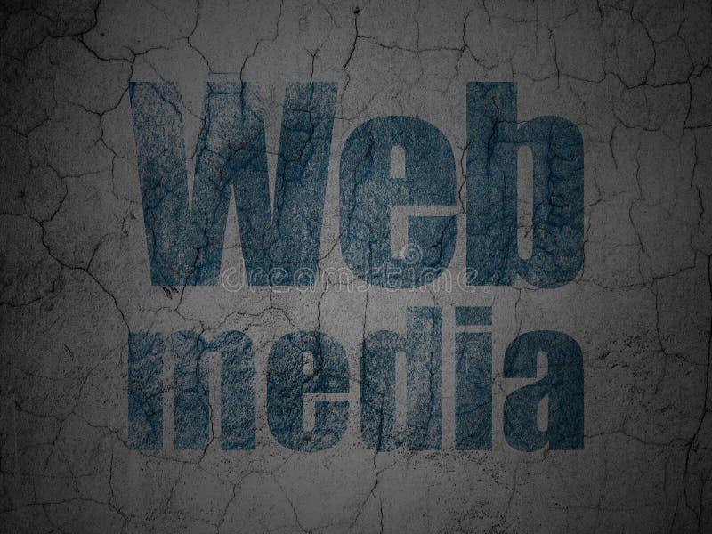 Web Development Concept: Web Media on Grunge Wall Background Stock ...