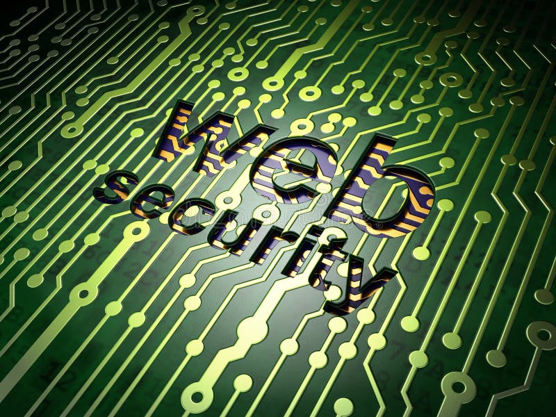 Web Development Concept: Web Security on Circuit Stock Illustration ...