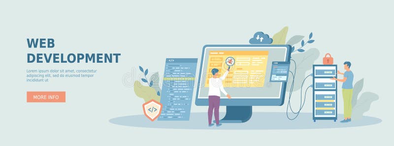 Web Development Developers Creating Program Code Development Of Software And Programming