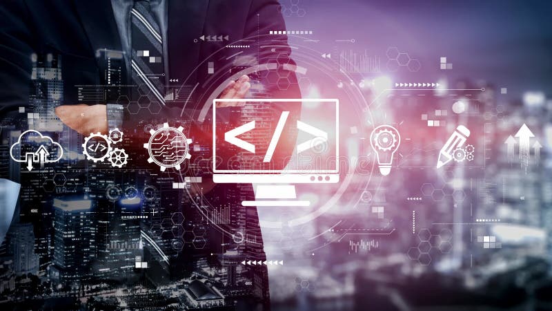 Web Development Digital Coding Interface Muxer Stock Footage - Video of ...