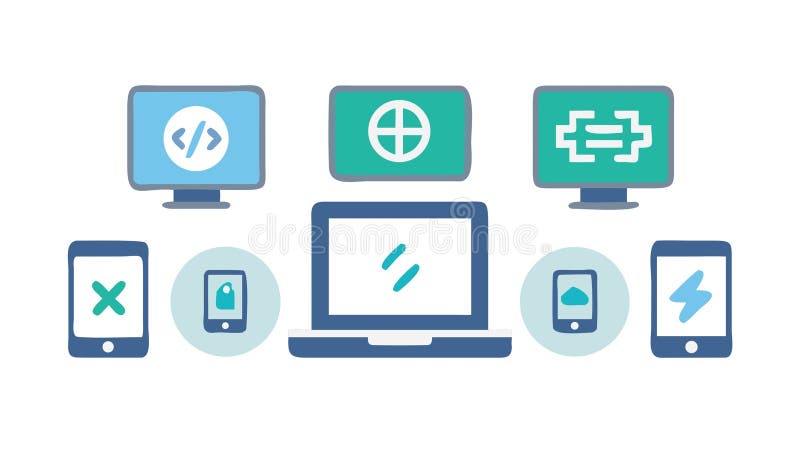 Web Development and Digital Tools Vector Icons, Vector Design ...