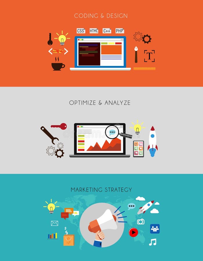 Web development stock vector. Illustration of analyze - 74872624