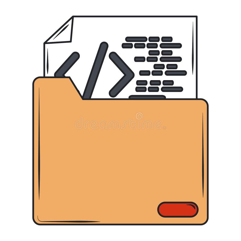 Web Development Folder Code And Programming Creation Digital Software Stock Vector 9532