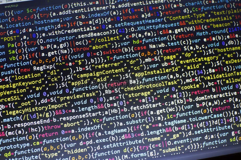 Web Development Javascript Html5 Code Abstract Information Technology Modern Background Stock