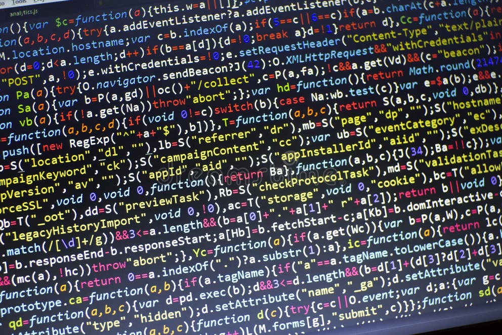 Web Development Javascript HTML5 Code. Abstract Information Technology ...