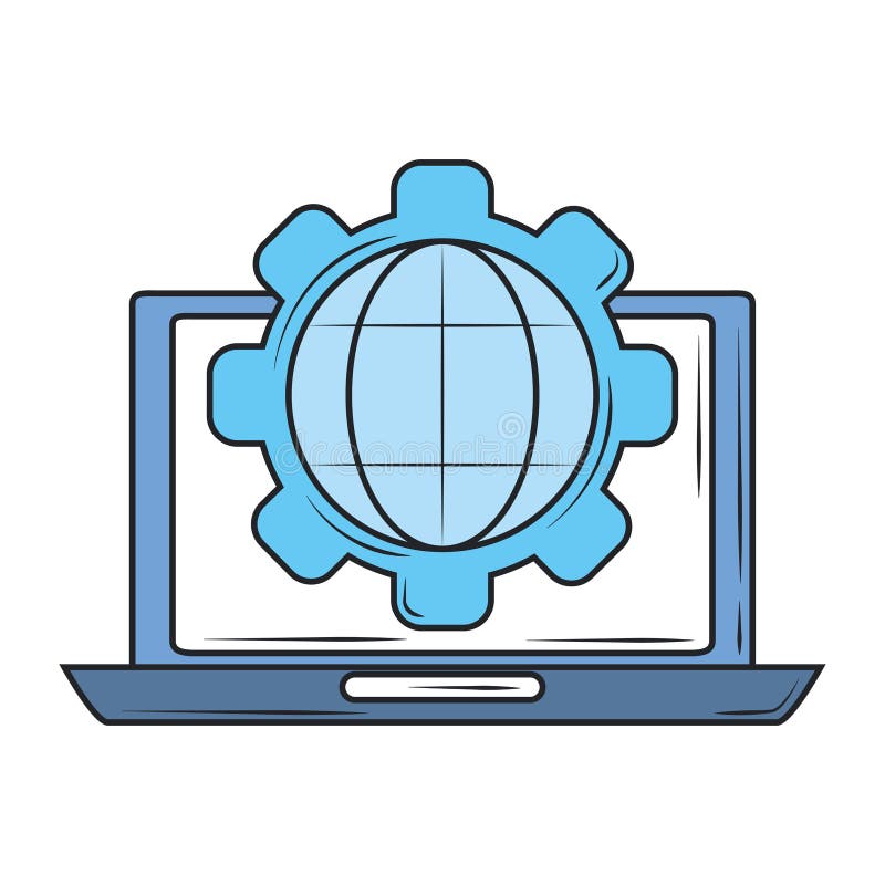 Web Development Laptop World Solution, Creation Digital Software Stock Vector - Illustration of ...