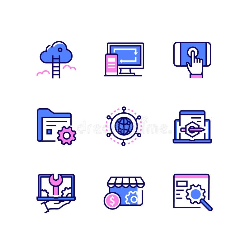 Web Development Concept Icons Set Stock Illustrations – 29,446 Web Development Concept Icons Set ...