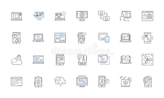 Web Development Line Icons Collection. Programming, HTML, CSS ...