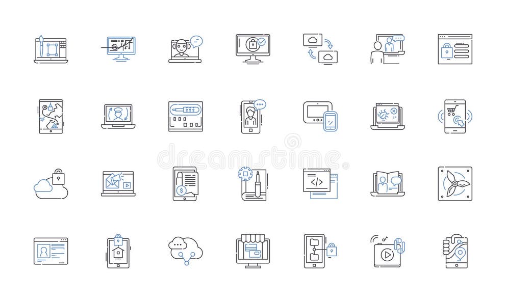 Web Development Line Icons Collection. Programming, HTML, CSS ...