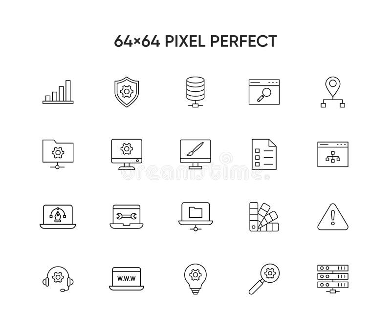 Set of Web Development Icons Collection. Stock Vector - Illustration of ... Set of Web Development Icons Collection. Stock Vector - Illustration of ...