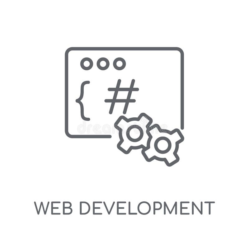Web Development Linear Icons Set Html Css Javascript Php Python
