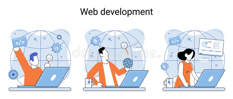 Web Development Coding And Programming Creation Digital Software Mobile Desktop Platforms