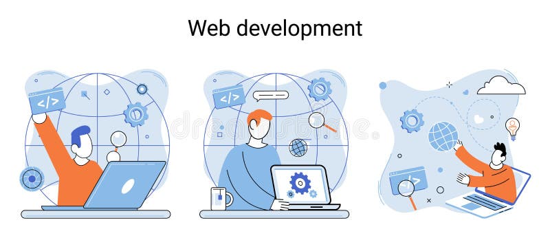 Web Development Coding And Programming Creation Digital Software