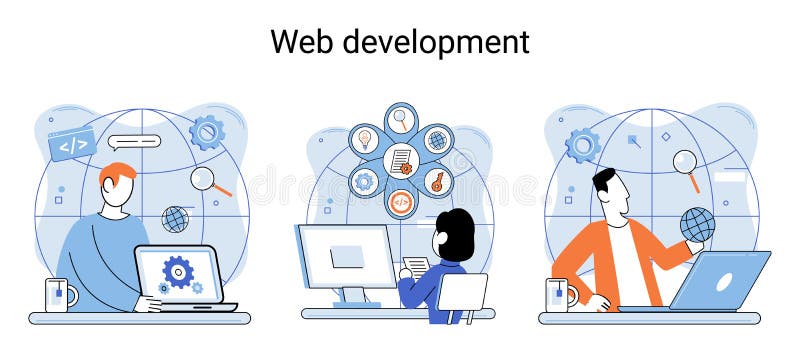 Web Development Coding And Programming Creation Digital Software Mobile Desktop Platforms