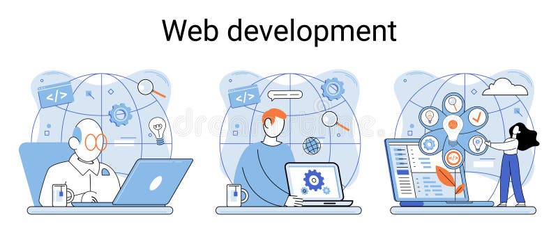 Web Development Coding And Programming Creation Digital Software Mobile Desktop Platforms