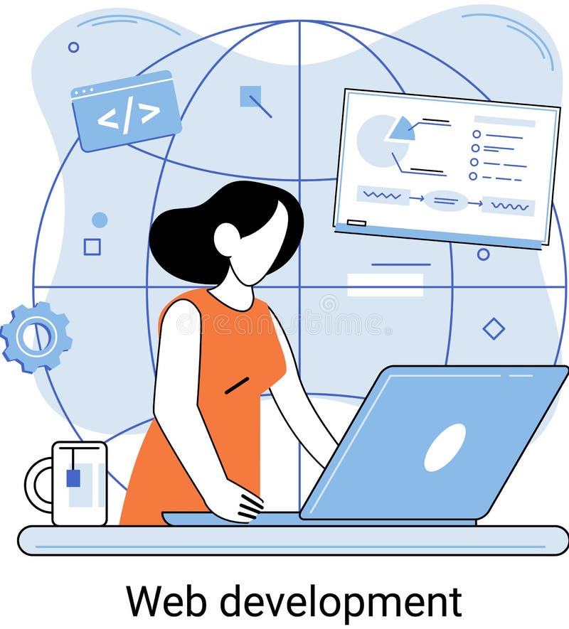 Web Development Coding And Programming Creation Digital Software Mobile Desktop Platforms