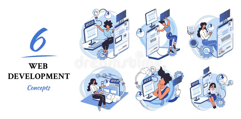 Web Development Coding And Programming Creation Digital Software Mobile Desktop Platforms