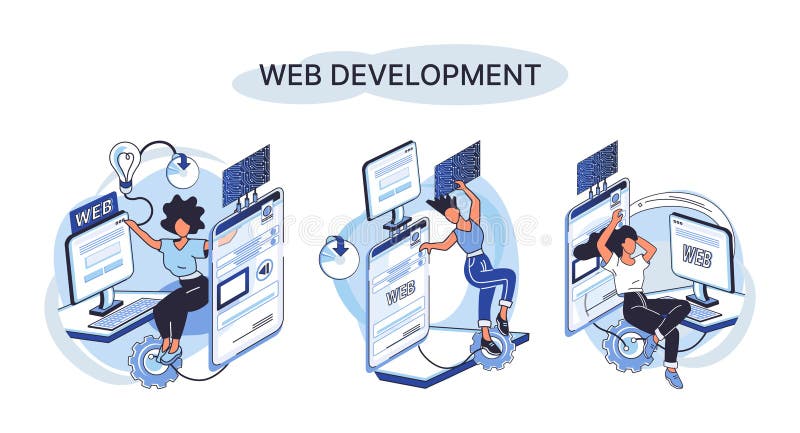 Web Development Coding And Programming Creation Digital Software Mobile Desktop Platforms