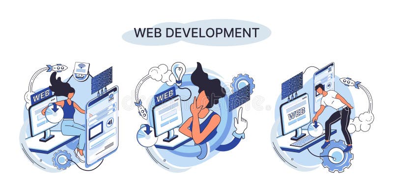 Web Development Coding And Programming Creation Digital Software