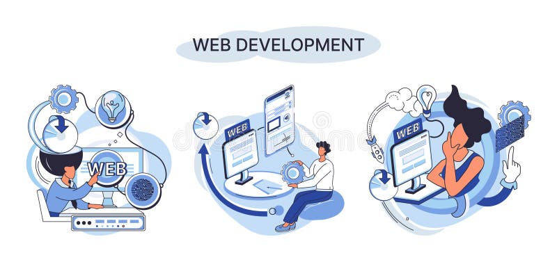Web Development Coding And Programming Creation Digital Software Mobile Desktop Platforms