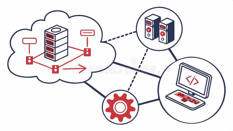 Web Development Network Coding Programming Internet Tech Vector Design Generative Ai Stock