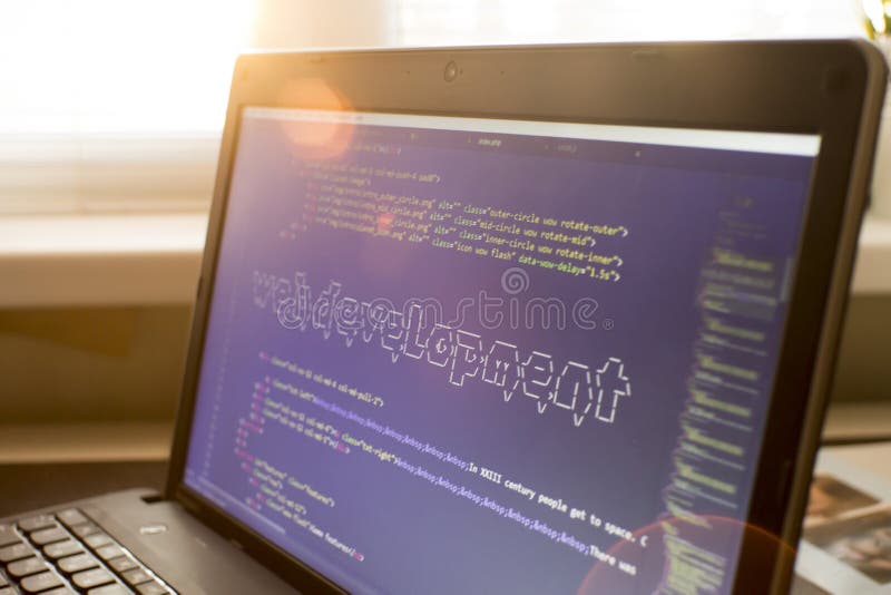 Web Development Phrase ASCII Art Inside Real HTML Code Stock Photo - Image of design, backdrop ...