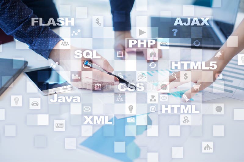 Web Development. Programming. Internet and Technology Concept. Stock Photo - Image of smartphone ...