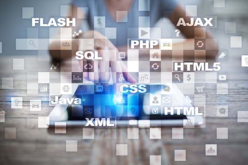 Web Development. Programming. Internet and Technology Concept. Stock Illustration - Illustration ...