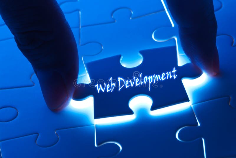 Web Development on Puzzle Piece Stock Image - Image of link, puzzle ...