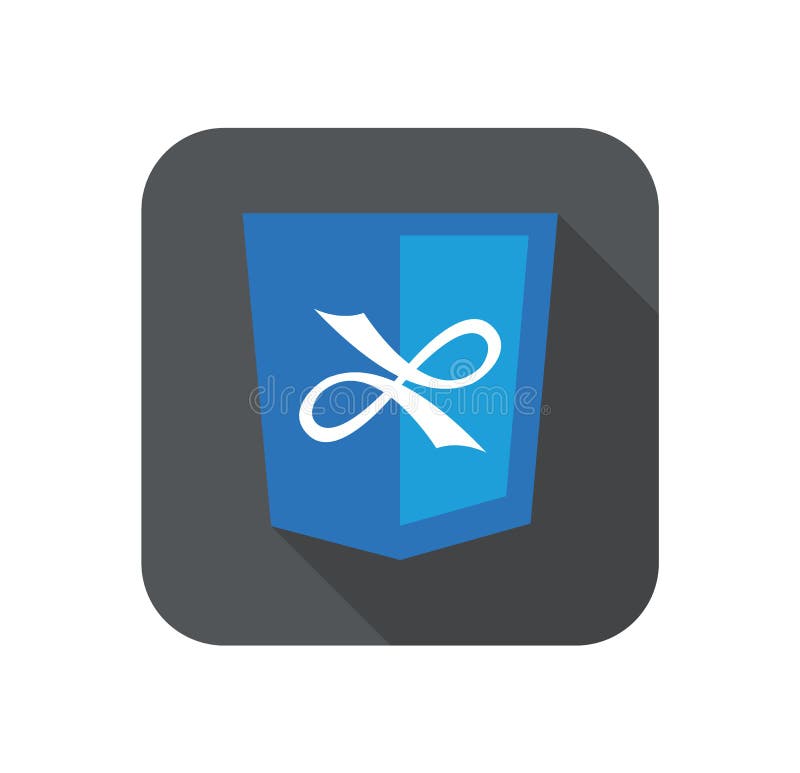 Web Development Shield Blue Ribbon Sign Isolated Icon on Grey Badge ...