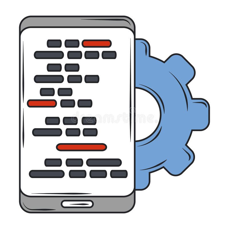 Web Development, Smartphone App Creation Digital Software Stock Vector ...